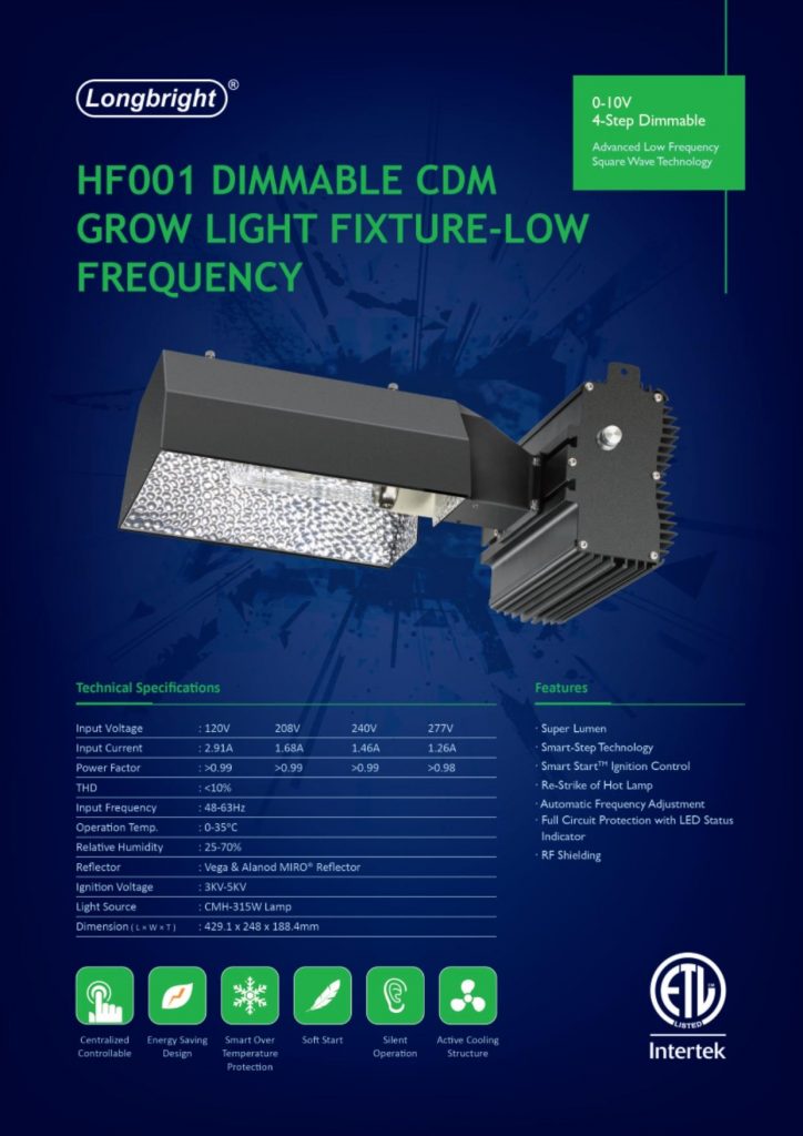 315W CDM GROW LIGHT FIXTURE-LOW FREQUENCY – 朗科智能